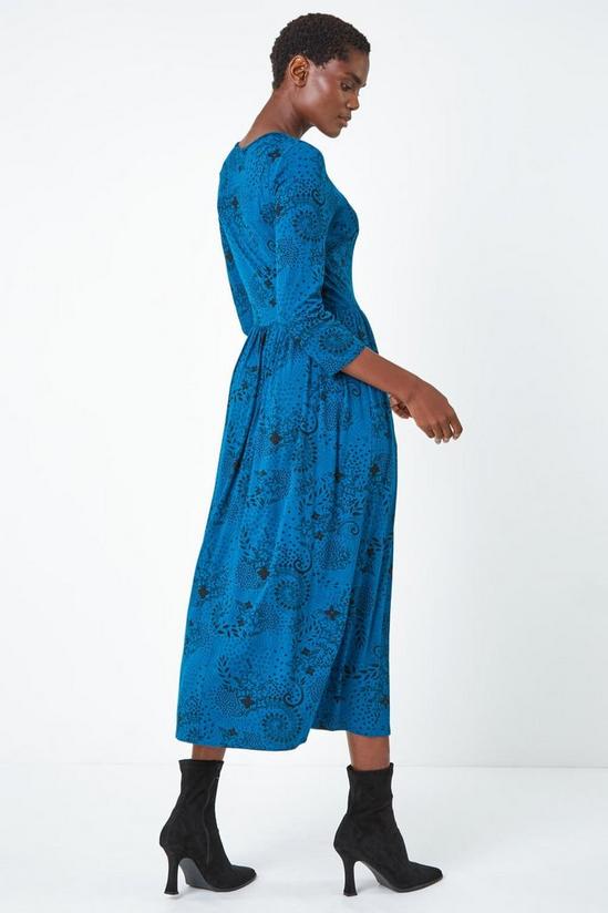 Dresses Paisley Print Midi Stretch Dress Roman